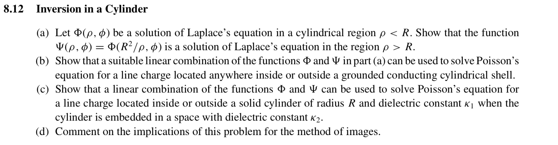 Solved by an EXPERT 8.12 ﻿Inversion in ﻿a Cylinder (Do ﻿all the steps, | Chegg.com
