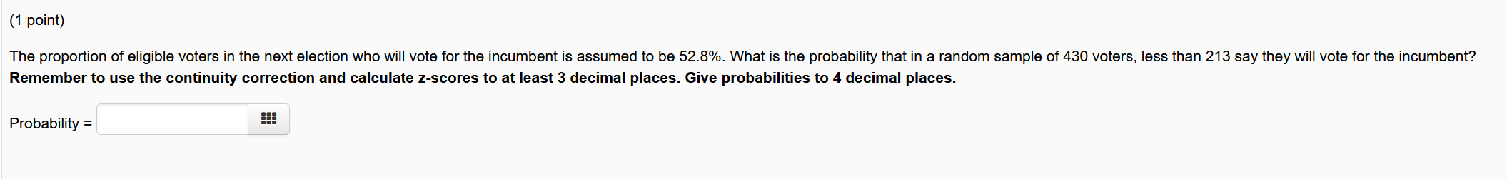 Solved Remember To Use The Continuity Correction And