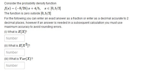 Solved Consider the probability density function | Chegg.com