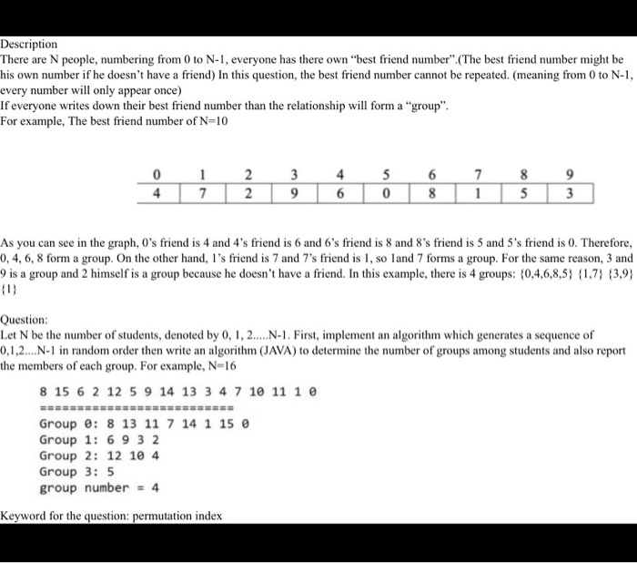 Solved Description There are N people, numbering from 0 to | Chegg.com