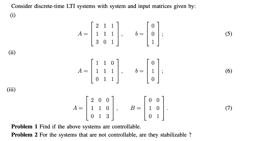 Solved Consider discrete-time LTI systems with system and | Chegg.com