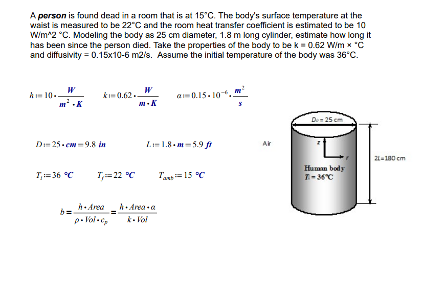 Solved Please solve using One-Term (Heisler) method. Solve | Chegg.com