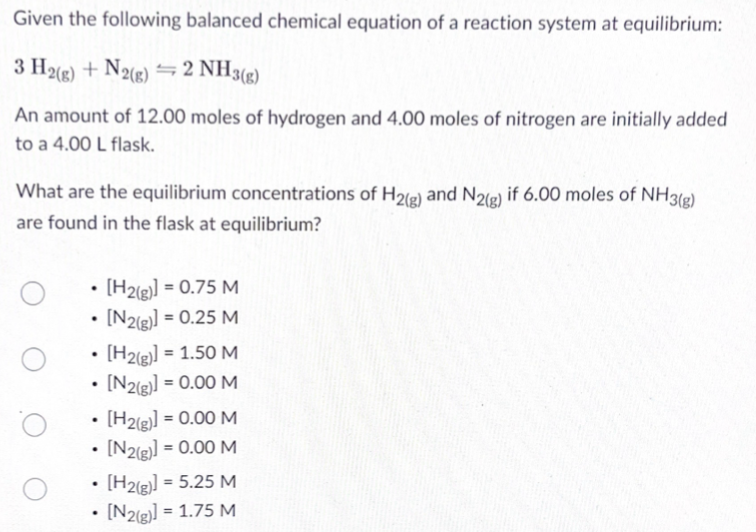Solved Given the following balanced chemical equation of a | Chegg.com