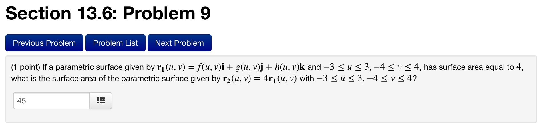 Solved Section 13.6: Problem 9 Previous Problem Problem List | Chegg.com