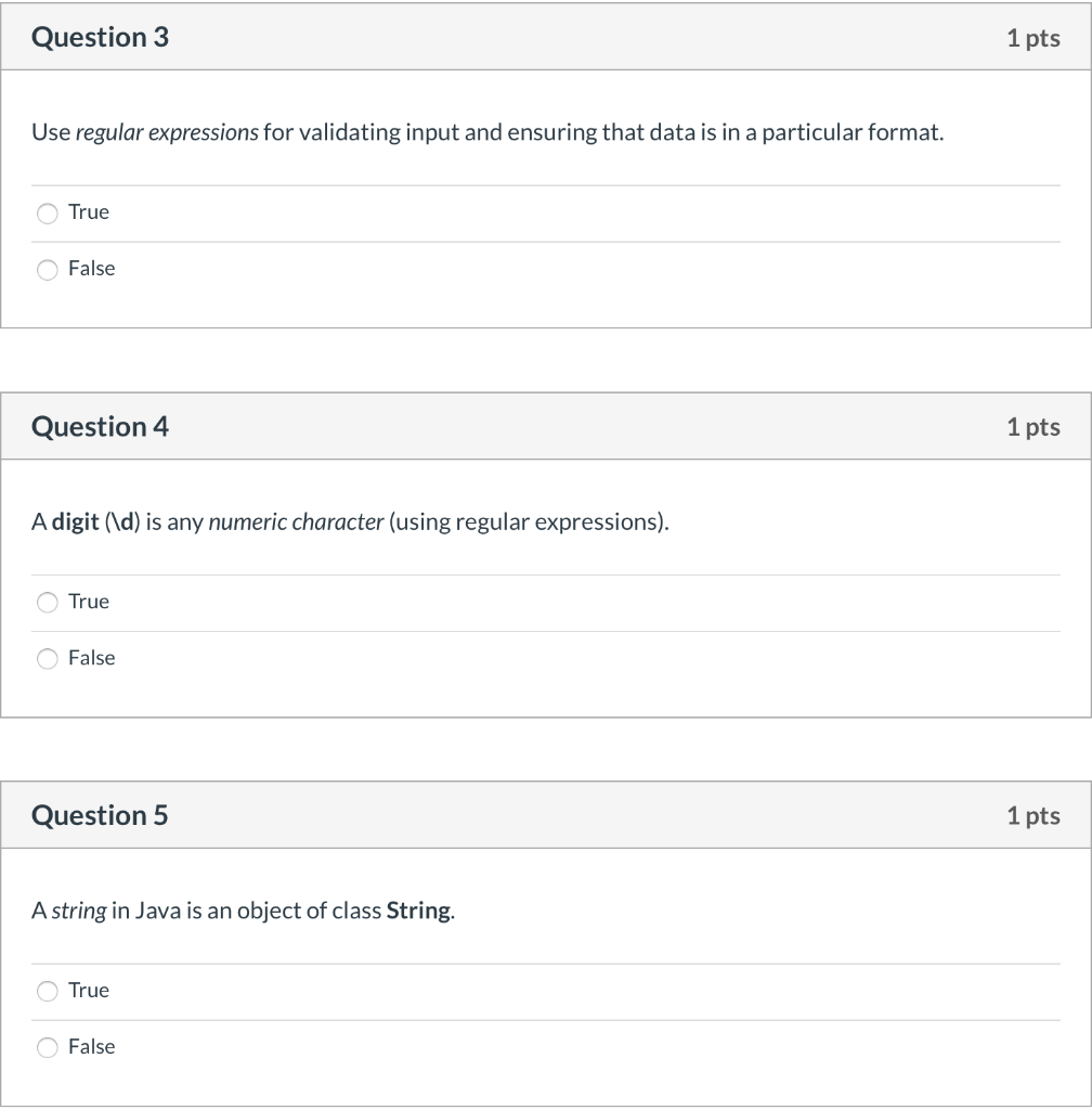 Solved Question 1 1 pts Strings are mutable; meaning, they | Chegg.com