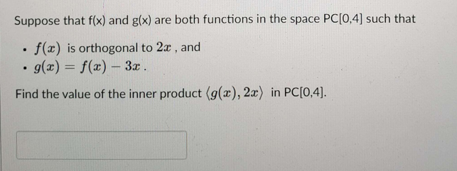 Solved Suppose that f(x) and g(x) are both functions in the | Chegg.com