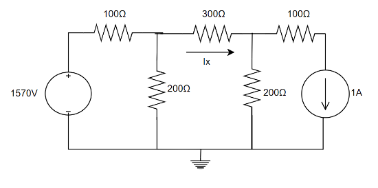 Solved find current Ix | Chegg.com Solved find current Ix | Chegg.com