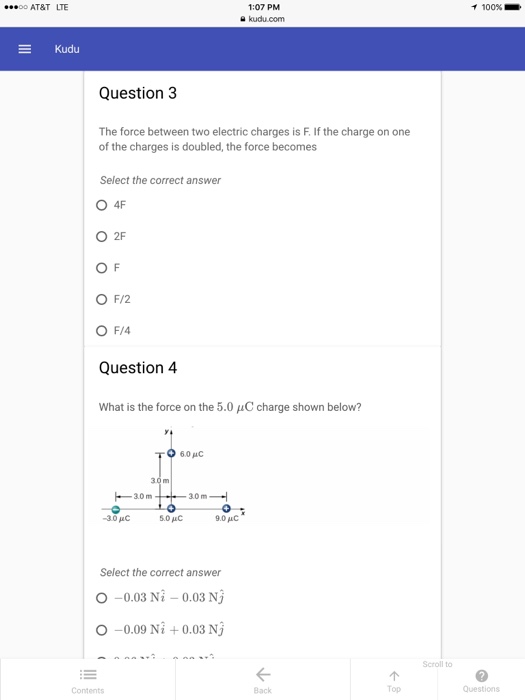 Solved The force between two electric charges is F. If the | Chegg.com