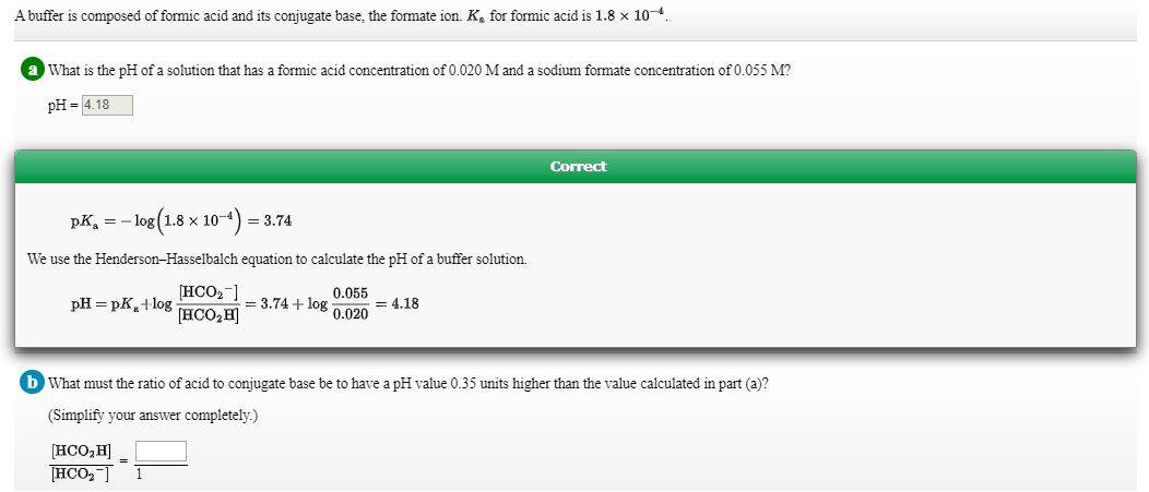 Solved A buffer is composed of formic acid and its conjugate | Chegg.com