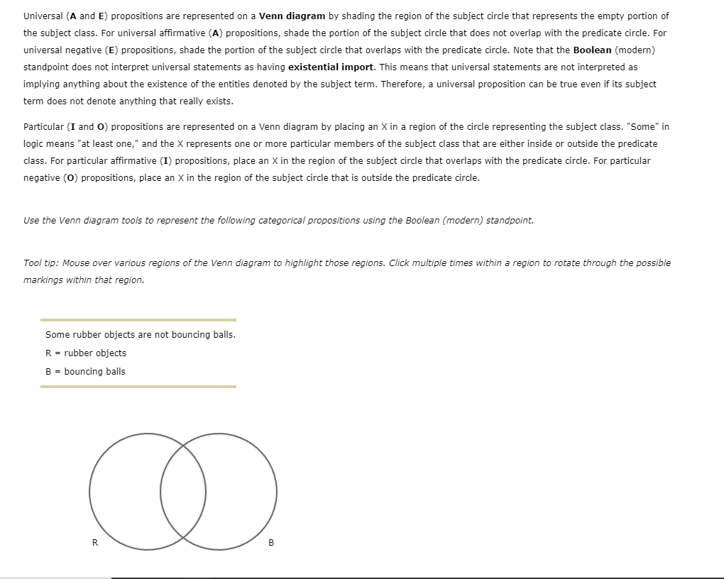 Universal (A and E ) propositions are represented on | Chegg.com