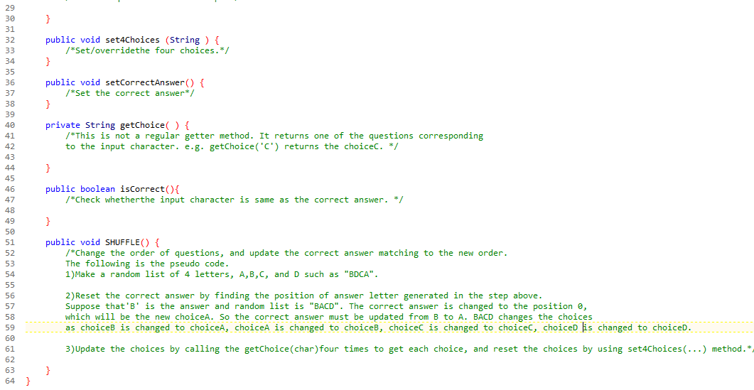Solved 1 2 import java.util.Scanner; 3 public class Quiz { 4 | Chegg.com