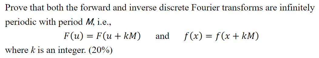 Solved Prove that both the forward and inverse discrete | Chegg.com