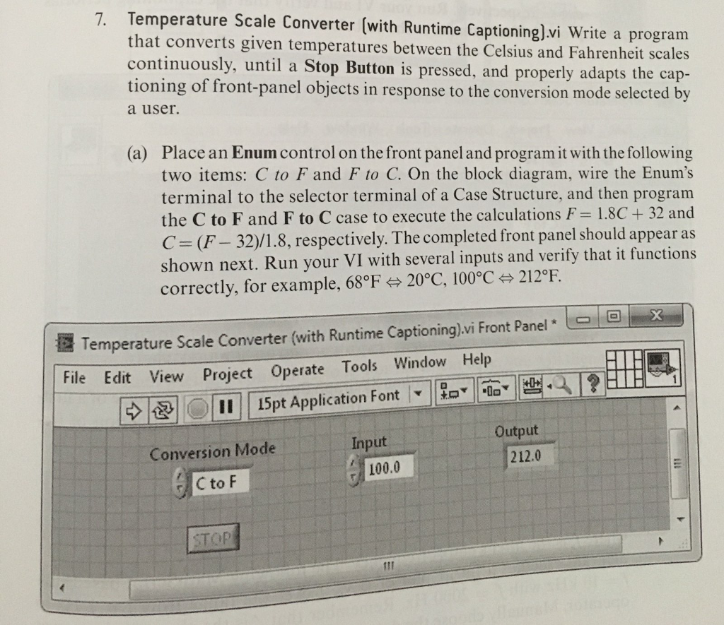 Solved 7. Temperature Scale Converter (with Runtime | Chegg.com