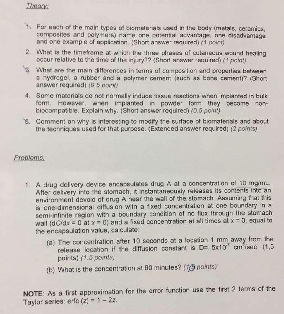 Solved PART 1: Engineering materia/s Theory: 1. Enumerate | Chegg.com