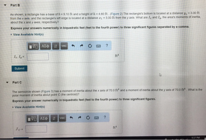 Solved Parallel-Axis Theorem for an Area Learning Goal: To | Chegg.com