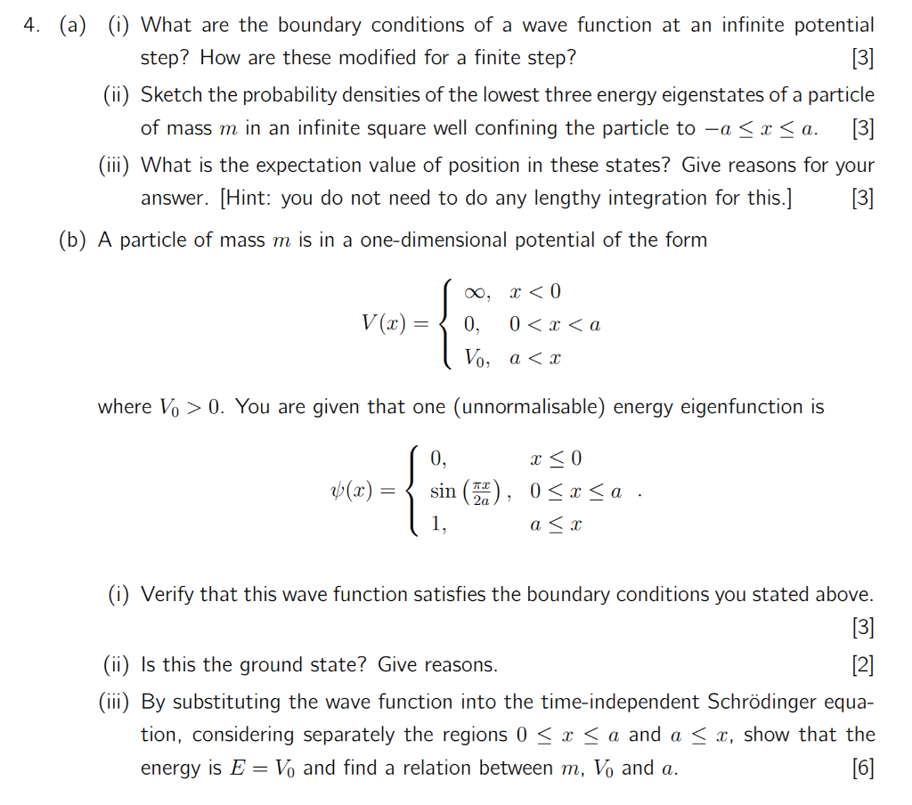 Solved I need help with this quantum mechanics wave function | Chegg.com