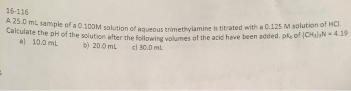 Solved A 25.0 mL sample of a 0.100M solution of aqueous | Chegg.com