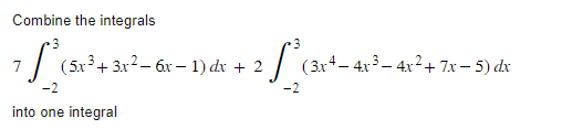 Solved Combine the integrals | Chegg.com