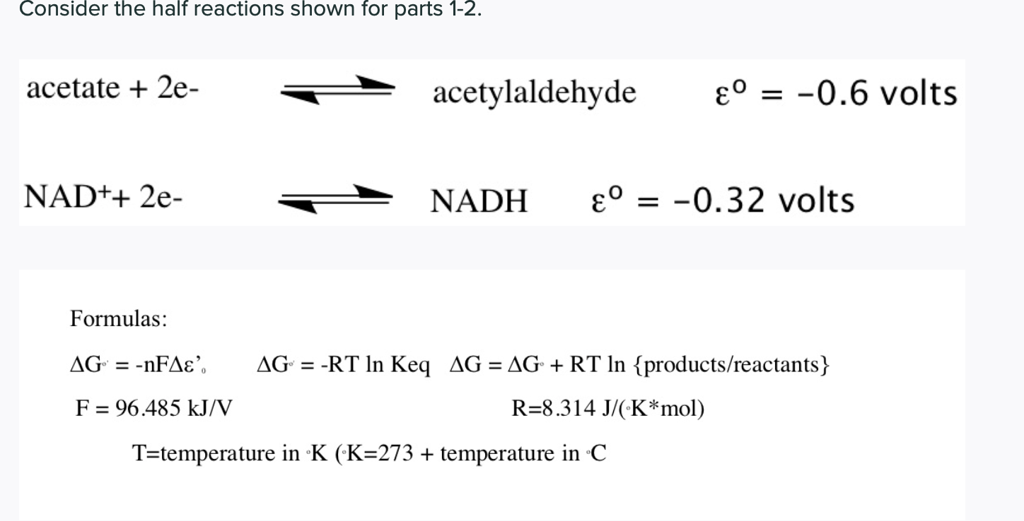 Solved Using the half reactions shown above, write out in | Chegg.com