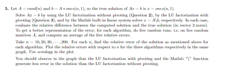 Solved 2. Write a Matlab function using the Gaussian | Chegg.com