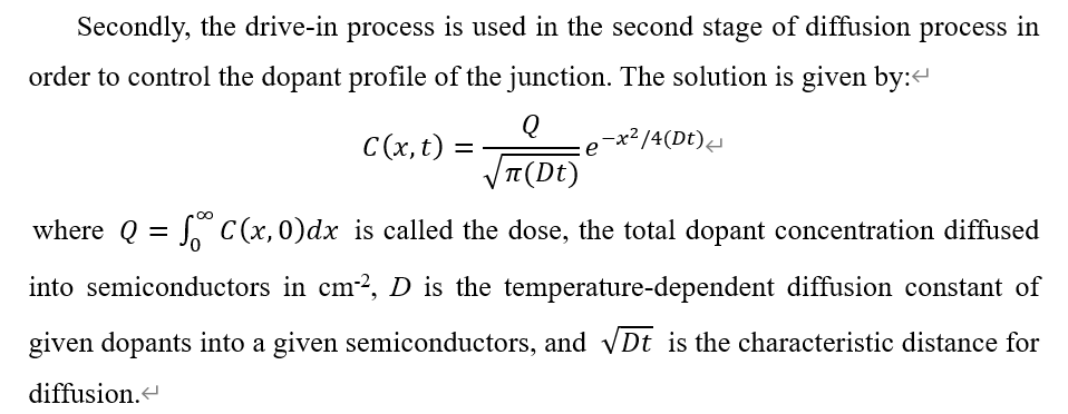 Solved 1. D ). The dopant diffusion process in | Chegg.com