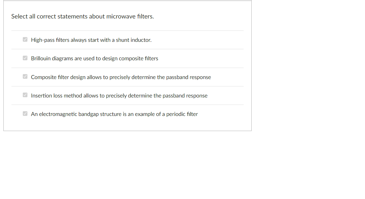 Solved Select all correct statements about microwave | Chegg.com