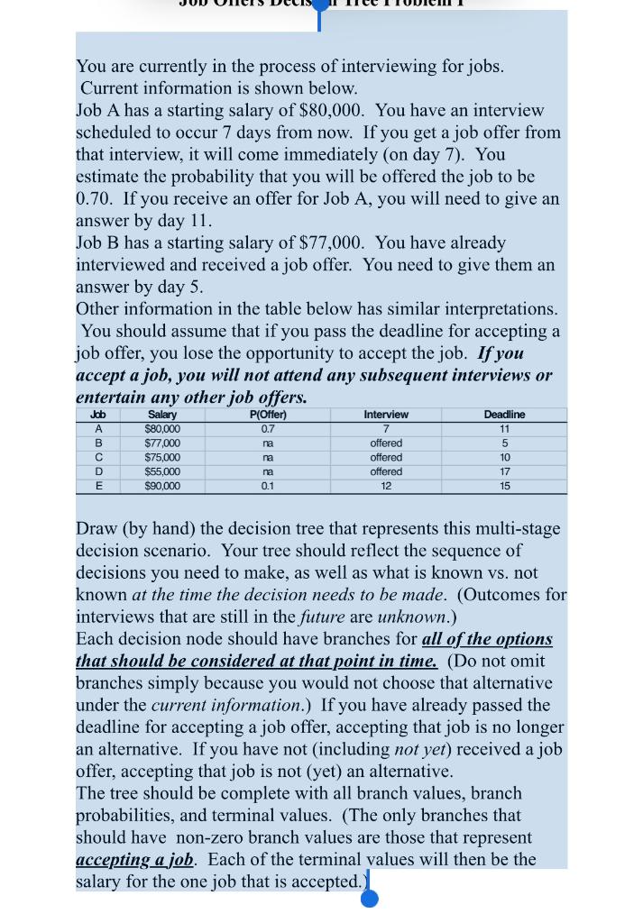 Solved You are currently in the process of interviewing for | Chegg.com