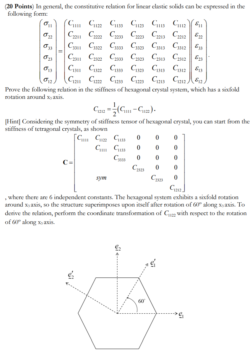 Solved 011 Eu 022 0 33 023 E23 013 (20 Points) In general, | Chegg.com