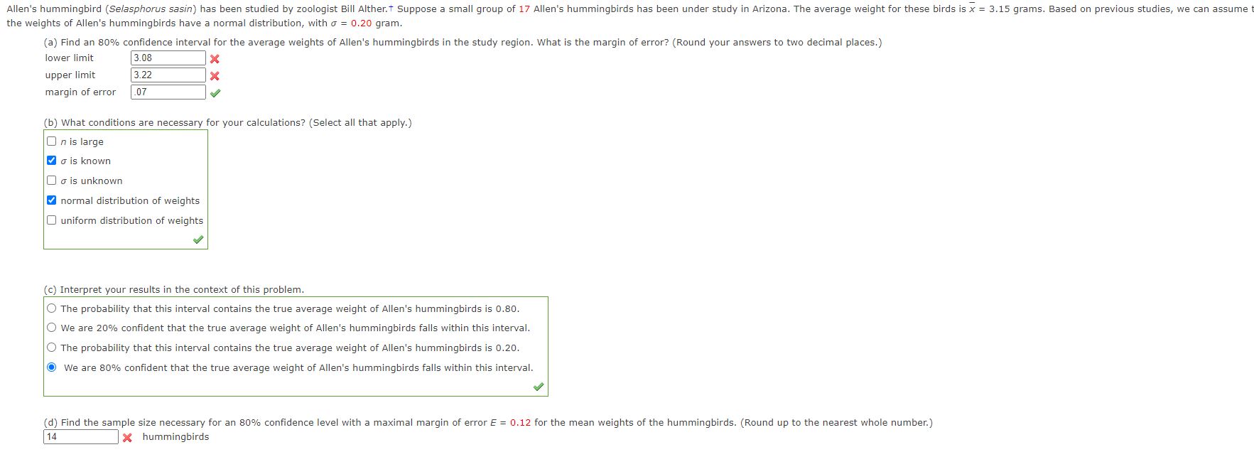 PLEASE SOLVE PART A AND PART D!!!the weights of | Chegg.com