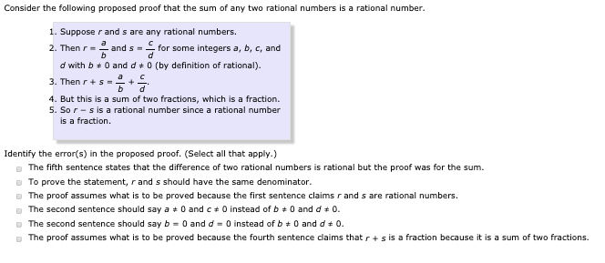 Solved Consider the following proposed proof that the sum of | Chegg.com