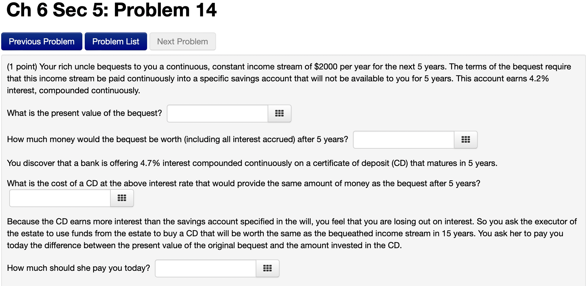 Solved Ch 6 Sec 5: Problem 14 Previous Problem Problem List | Chegg.com