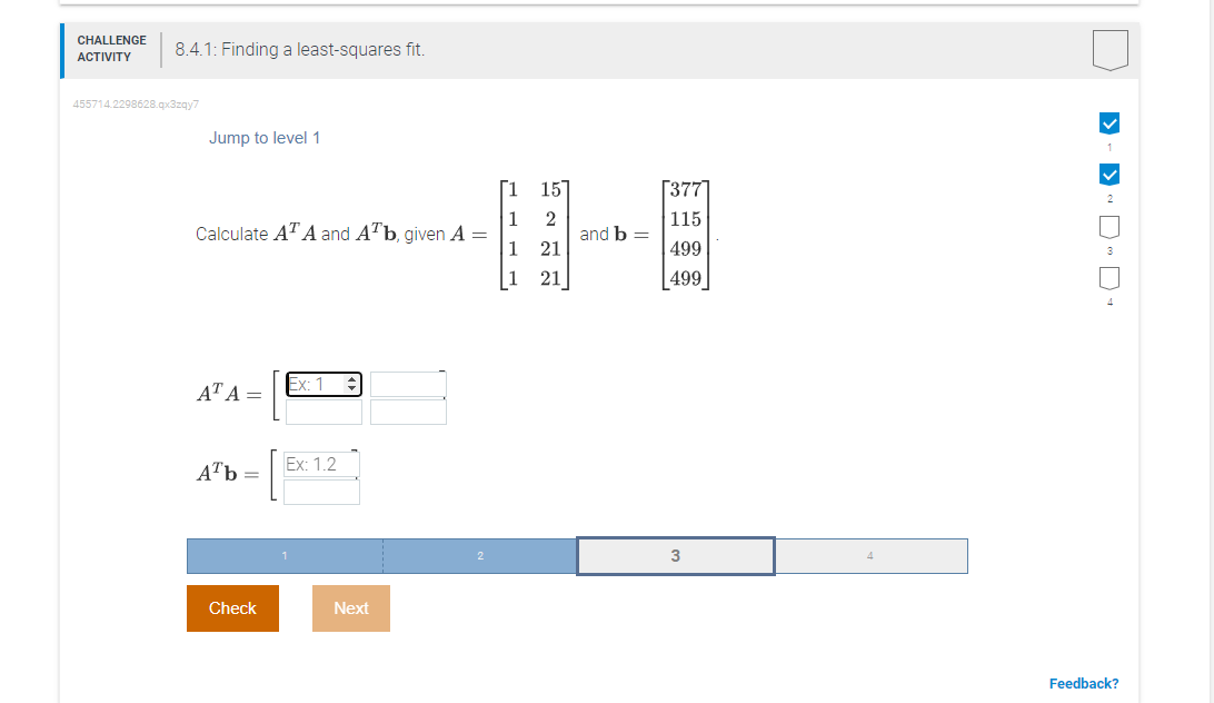 Solved Jump to level 1 Calculate ATA and ATb, given | Chegg.com