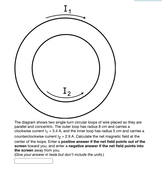 Solved I 12 The diagram shows two single-turn circular loops | Chegg.com