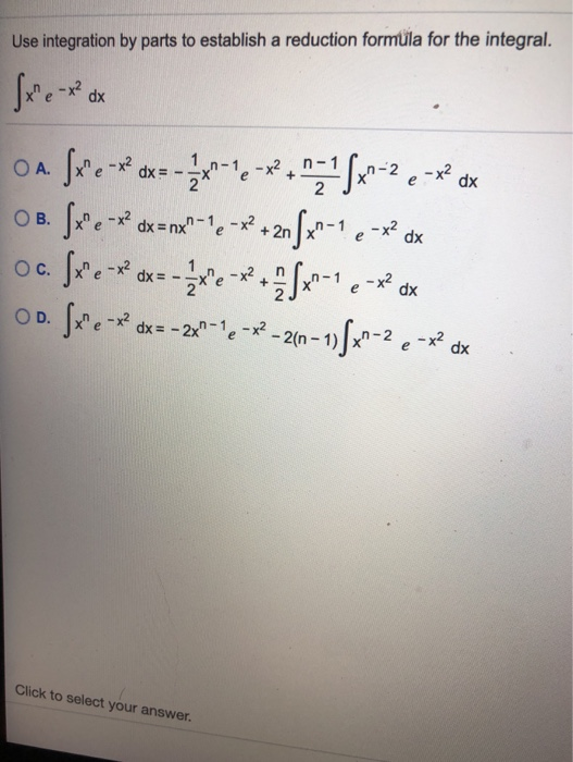 Solved Use integration by parts to establish a reduction | Chegg.com