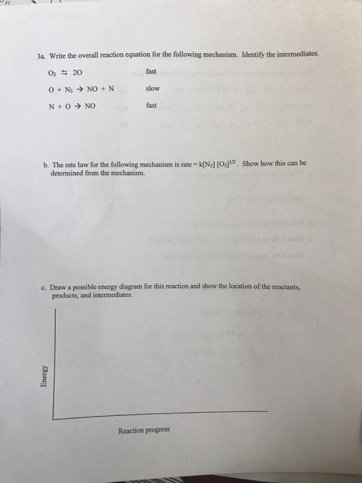 Solved 3a. Write the overall reaction equation for the | Chegg.com