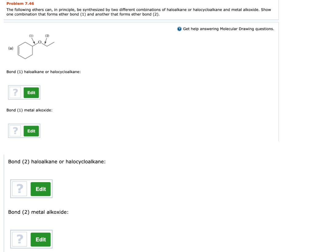 Solved Problem 7.46 The following ethers can, in principle, | Chegg.com