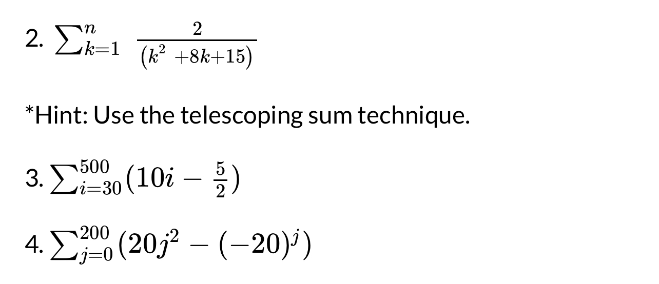 Solved 1. Find explicit formulas for sequences of the form | Chegg.com