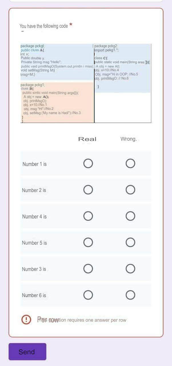 Solved You have the following code package pckg 1 package | Chegg.com