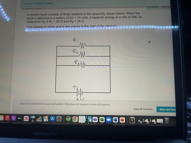 Solved A resistor bank consists of three resistors in the | Chegg.com