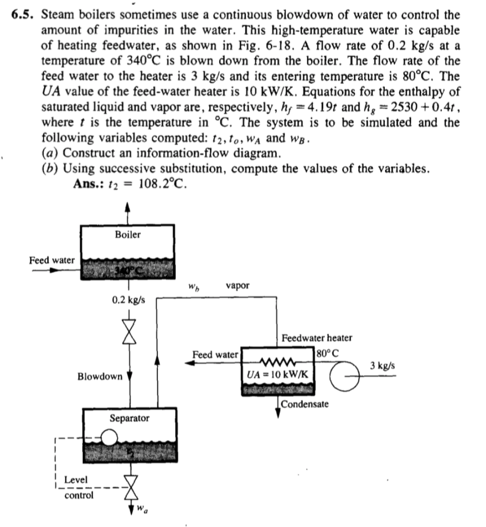 6.5. Steam boilers sometimes use a continuous | Chegg.com