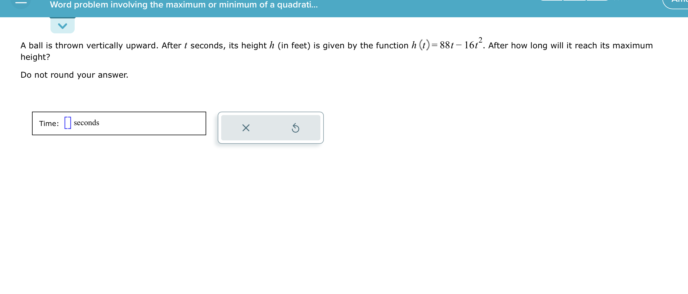 Solved Word problem involving the maximum or minimum of a | Chegg.com