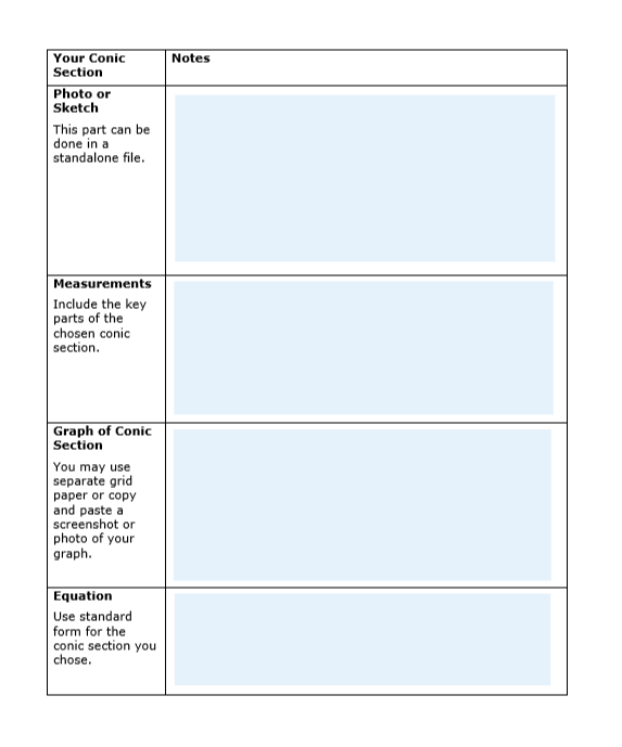 Solved Cleverly Concealed Conics Portfolio Directions: For | Chegg.com