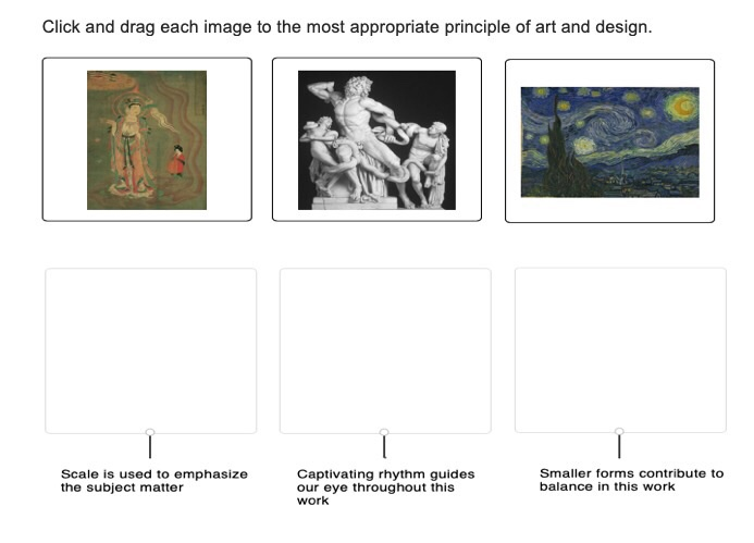 Drag each work of art into its corresponding, | Chegg.com
