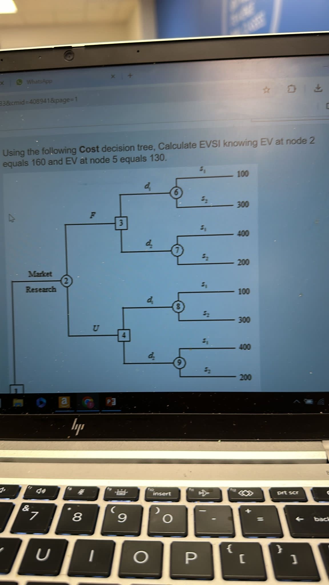 Solved Using the following Cost decision tree, Calculate | Chegg.com