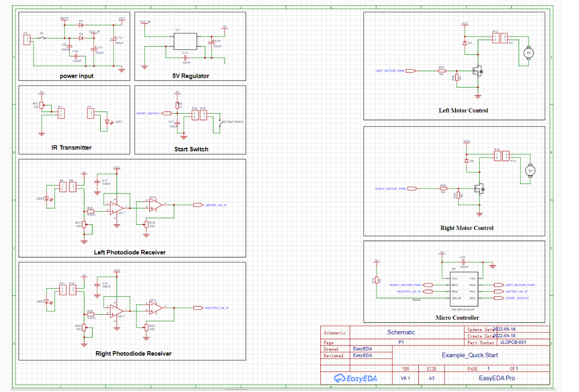 Solved For This Schematic Of A Line Following Robot Create A