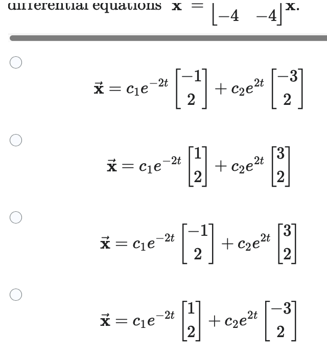 Solved Find the general solution to the linear system | Chegg.com