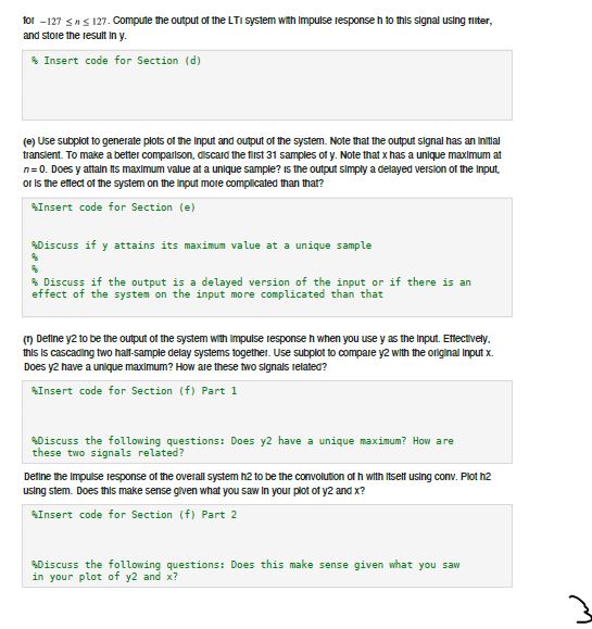 Solved Course name: (Discrete time signal). Please, Just | Chegg.com
