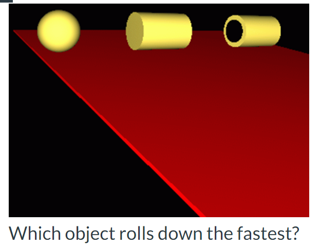 Solved Which object rolls down the fastest? | Chegg.com