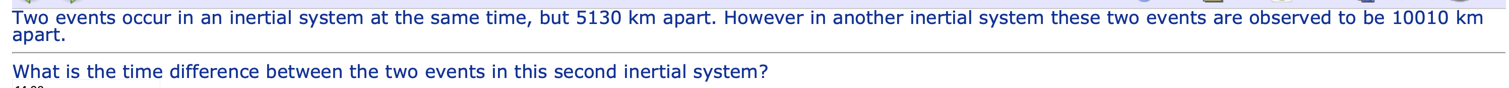Solved Two events occur in an inertial system at the same | Chegg.com