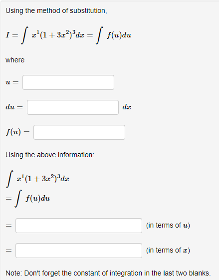 Solved Using the method of | Chegg.com